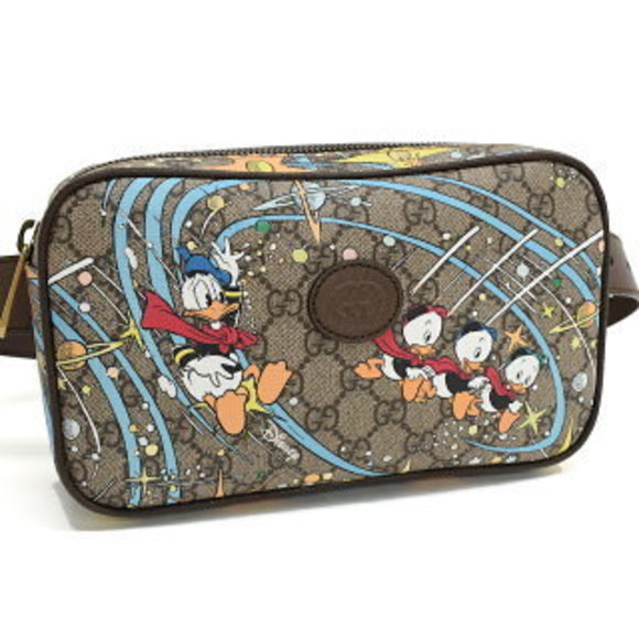 Gucci | Bags | Gucci Belt Bag Donald Duck Gg Supreme Beige Disney X ...